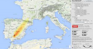 Drop a nuclear bomb on any Google Maps location