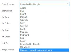 Configuring the thumbnail map - Google Maps Widget