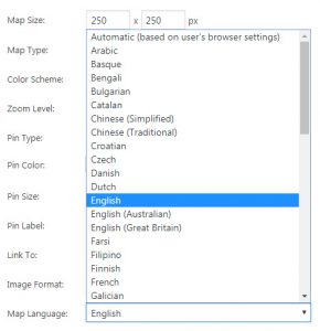 Configuring the thumbnail map - Google Maps Widget