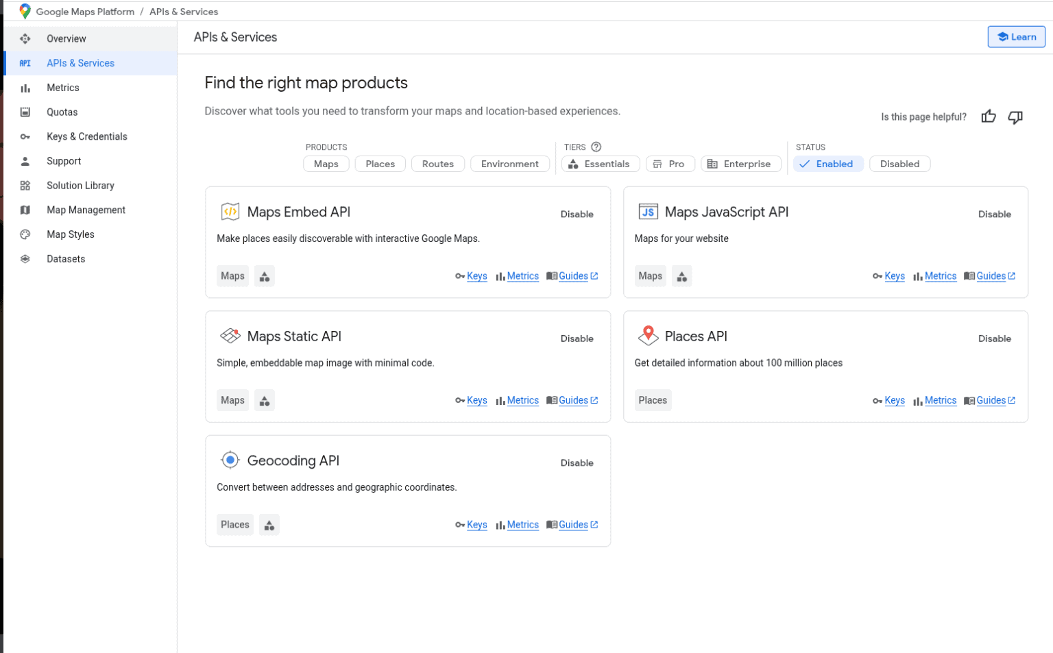 How to generate a Google Maps API key - Google Maps Widget